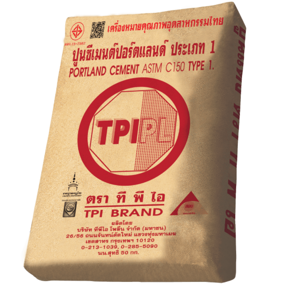 ปูนซีเมนต์ปอร์ตแลนด์ ประเภท 1 ทีพีไอ (ปูนแดง) ขนาด 50 กก. | TPI ...