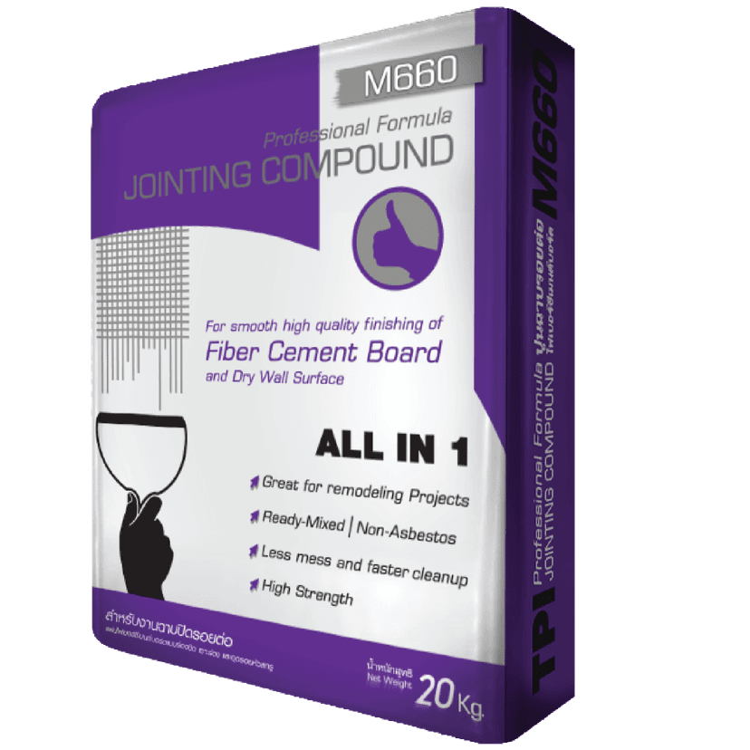 ปูนฉาบรอยต่อไฟเบอร์ซีเมนต์บอร์ด ทีพีไอ M660 ขนาด 20 กก. | TPI Jointing Compound M660 20 kg